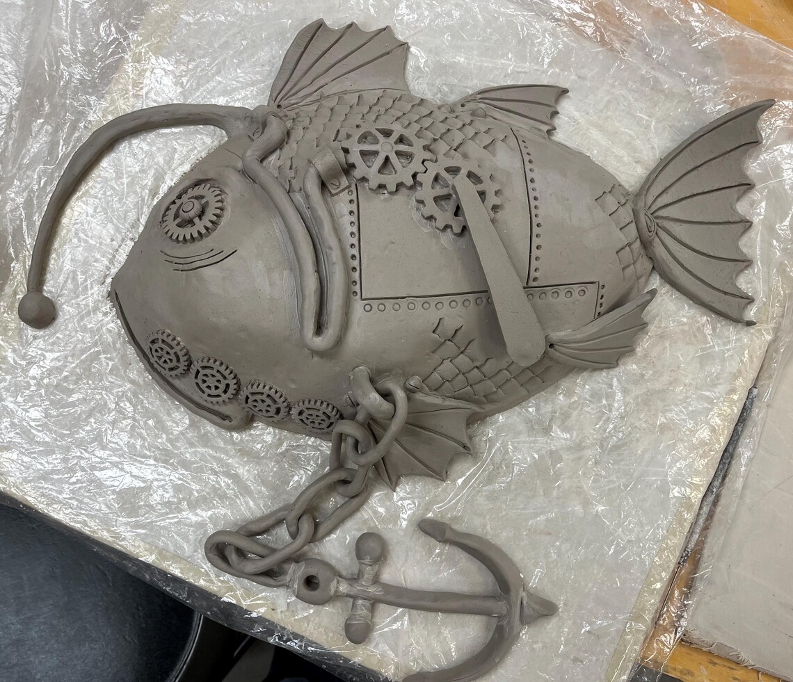 Steampunk Angler Fish Wall Hanging - Etsy