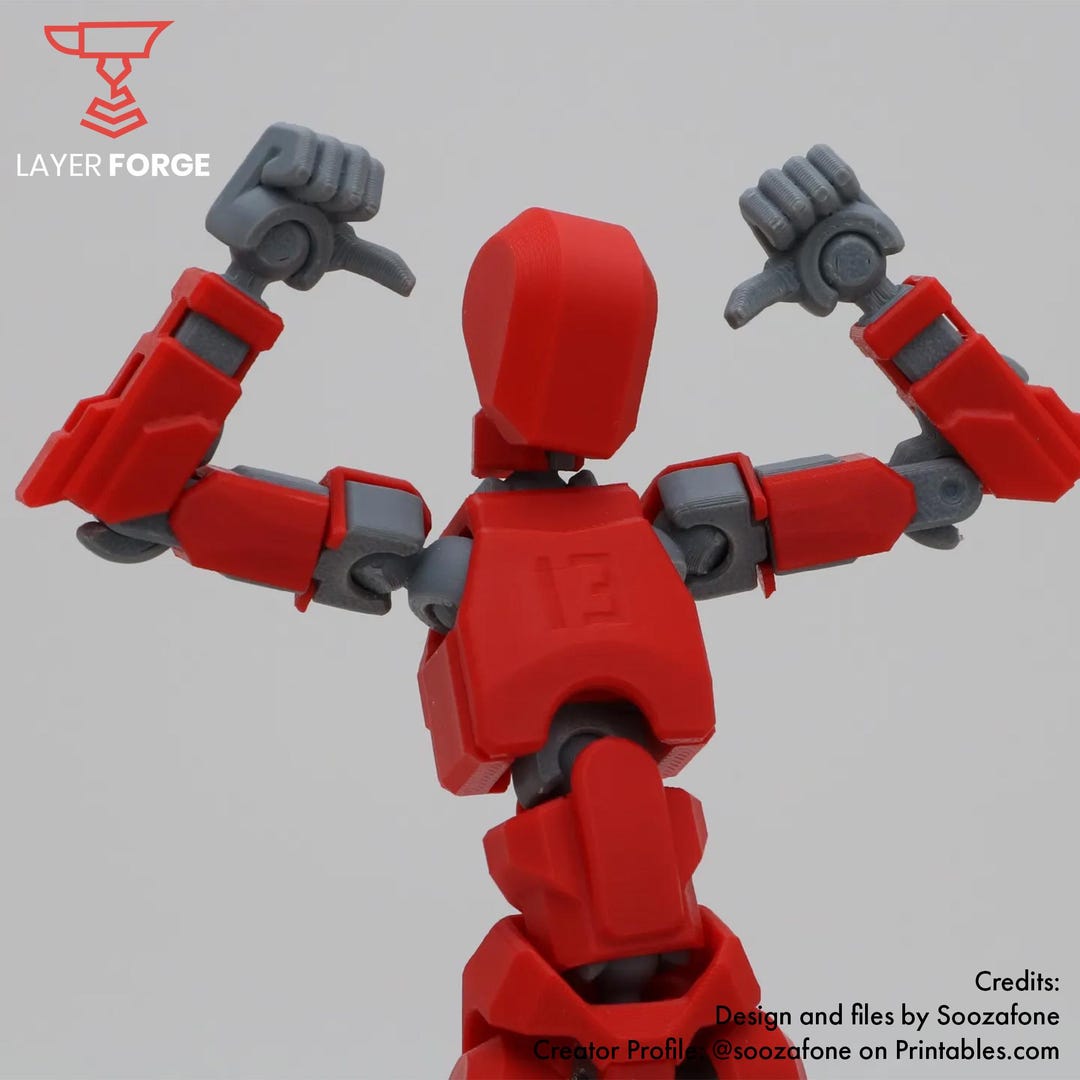 3D Printed Articulated Action Figure Hand Poses Dummy 13 - Etsy