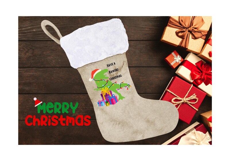 Christmas Dinosaurs Png Print - Etsy