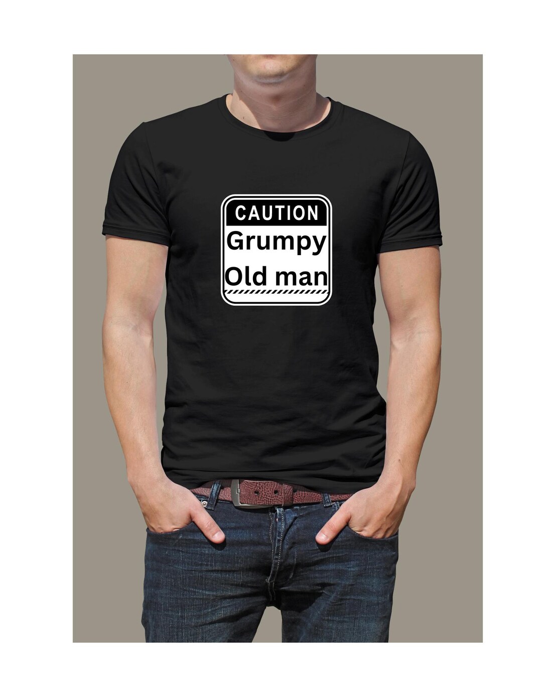 Caution Grumpy Old Man PNG - Etsy