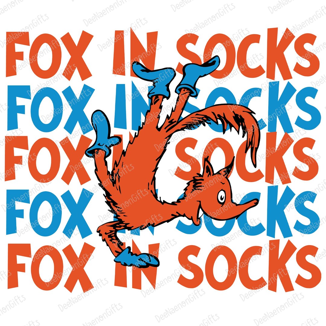 Fox in Socks SVG, Dr. Seuss Retro Cartoon Cut File, Classic Storybook ...
