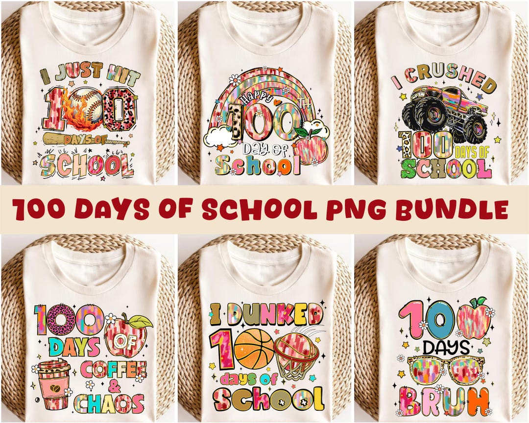 100 Days of School Png Bundle, Teacher Png, School Png, Brighter Books ...