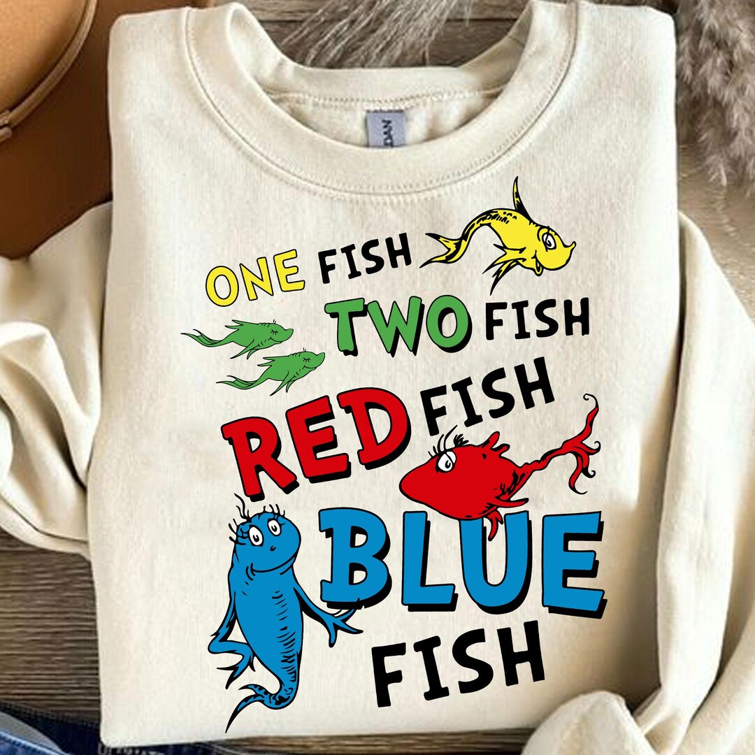 One Fish Two Fish Svg, Dr Seuss Fish Svg, Funny Dr Seuss Day Svg, Read ...
