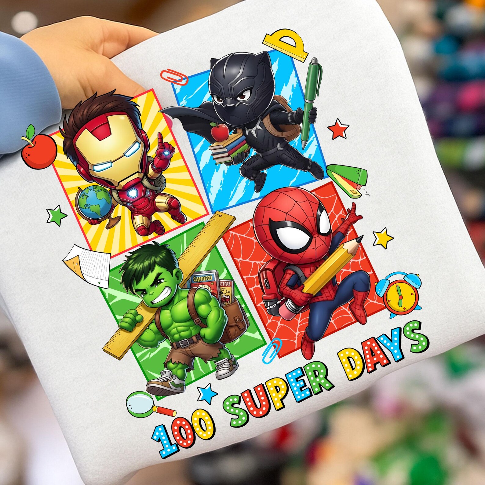 100 Super Days Png, Superhero School Png, 100th Day of School Boys ...