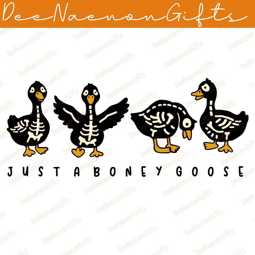 Just A Boney Goose Svg, Funny Skeleton Goose Halloween Svg, Spooky Farm ...
