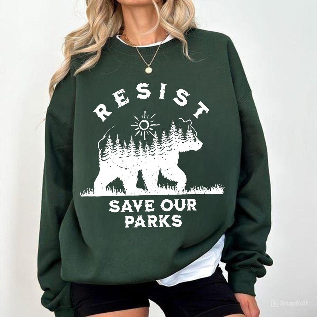 Resist Save Our Parks PNG, Bear Forest Nature Sublimation, National ...