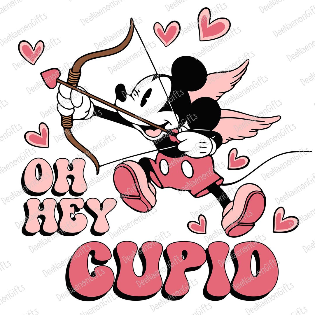 Oh Hey Cupid Mouse Svg, Mouse Cupid Valentine Svg, Magical Heart ...
