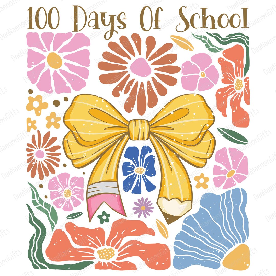 100 Days of School Boho Flower Svg, Teacher 100 Days Svg, Teacher ...
