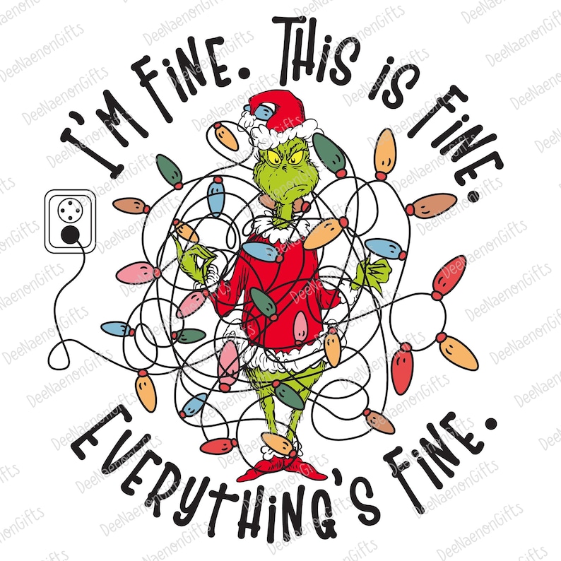 I'm Fine, This is Fine, Everything's Fine Green Character Png ...