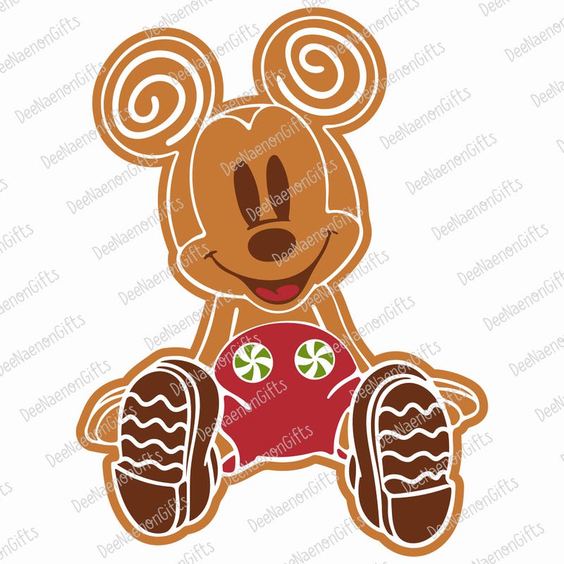 Mickey Gingerbread Svg - Etsy