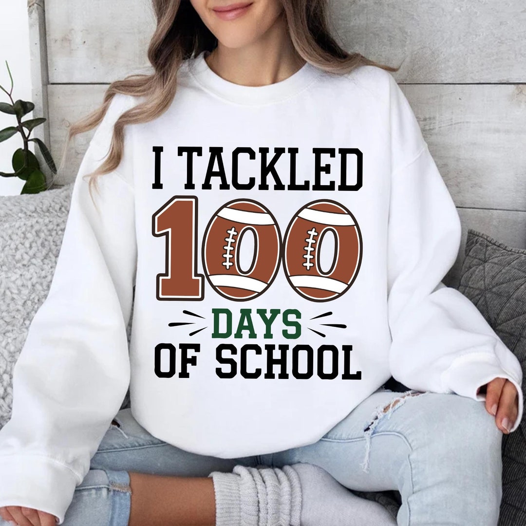 I Tackled 100 Days Football Svg, Back to School Svg, Tackled 100th Days ...