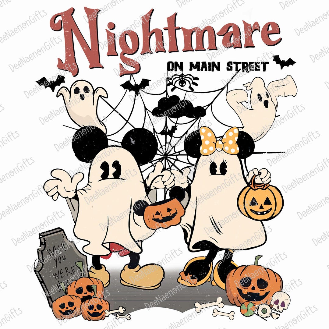 Nightmare Mouse Png, Retro Mouse and Friends Ghost Design Png, Trick or ...