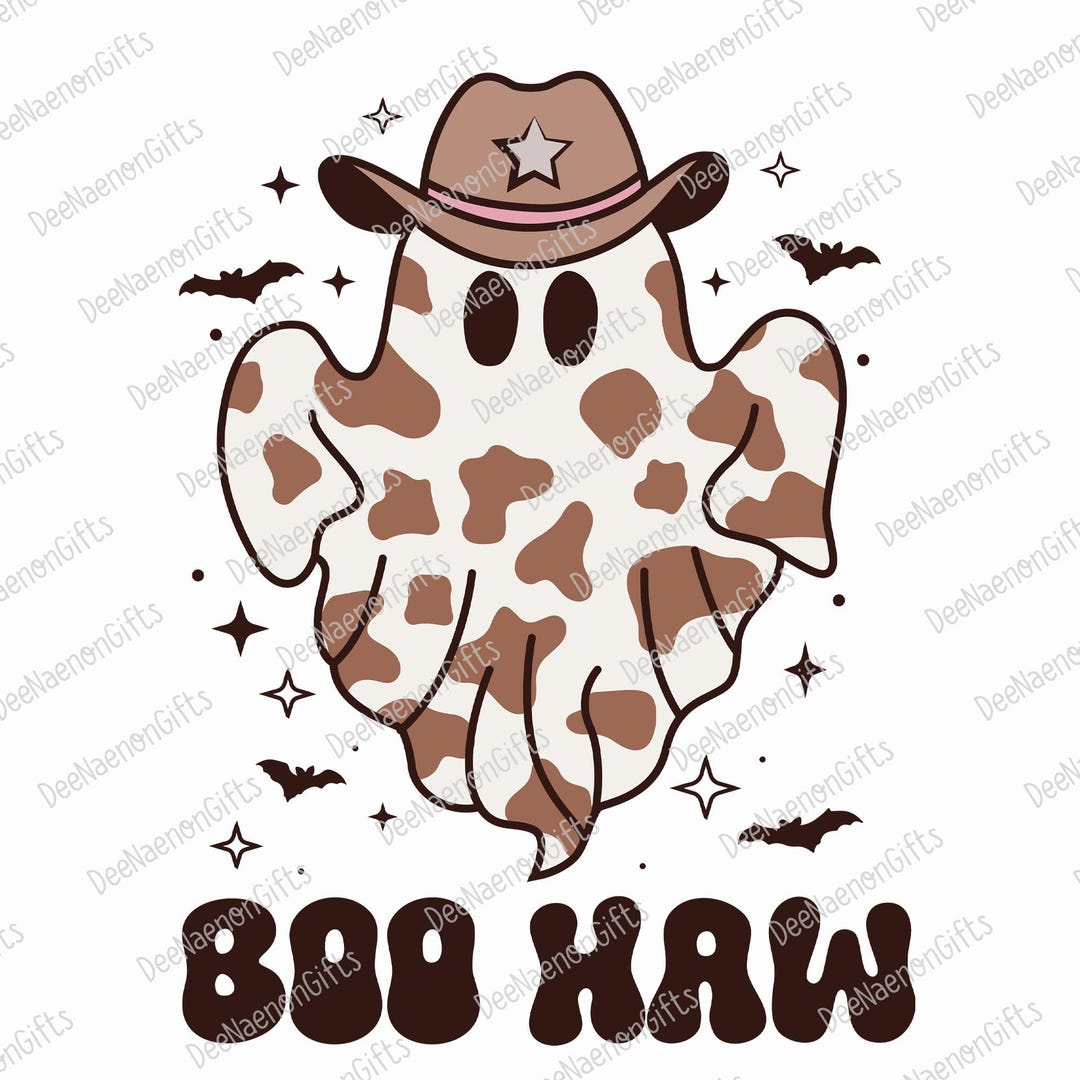 Boo Haw Ghost Svg, Spooky Boo Haw Svg, Cowboy Ghost Svg, Halloween Svg ...