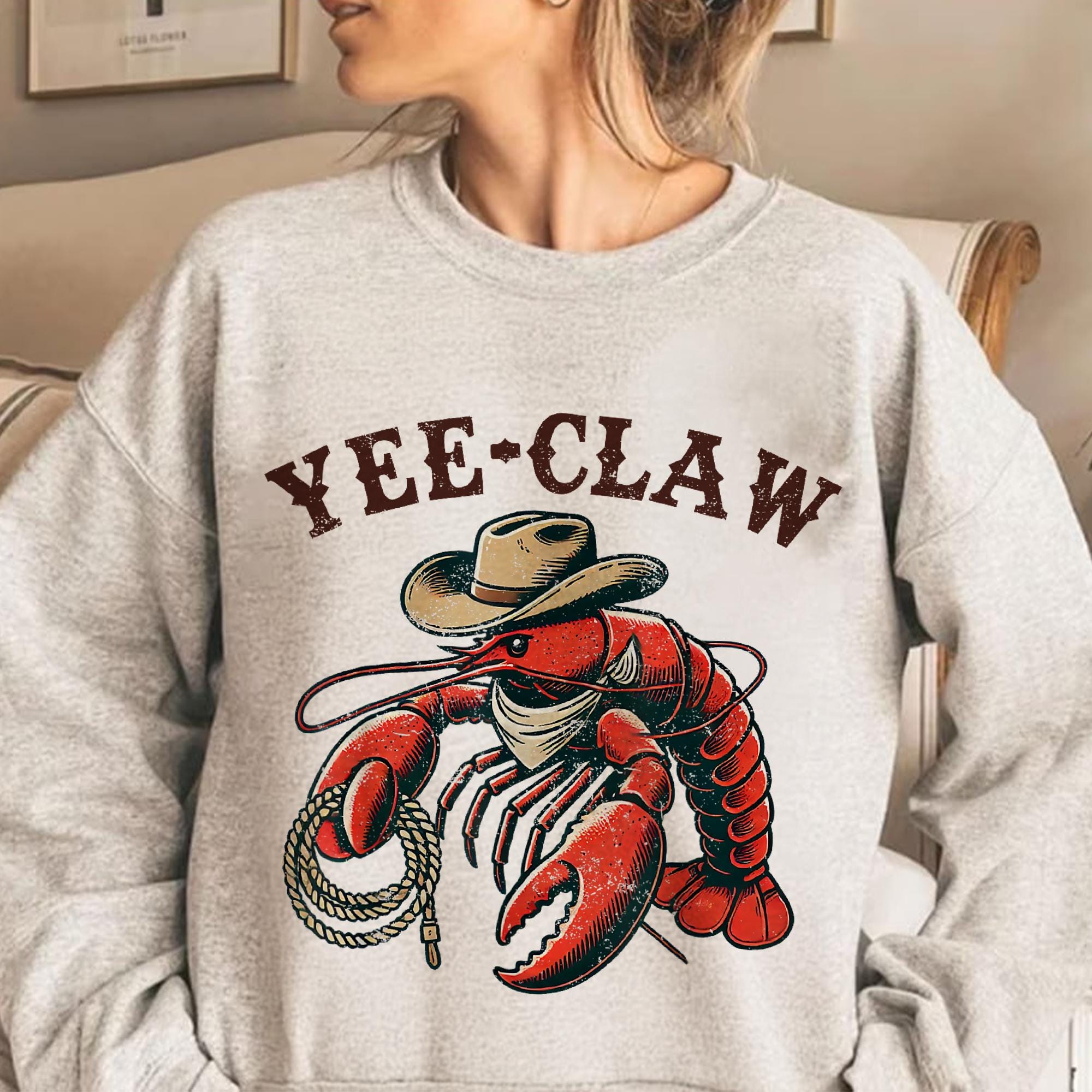 Yee Claw Lobster PNG, Western Crawfish Clipart, Funny Southern ...
