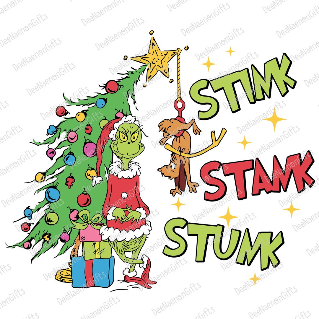 Stink Stank Stunk Green Design Svg, Merry Grinchmas Svg, Funny Greench ...