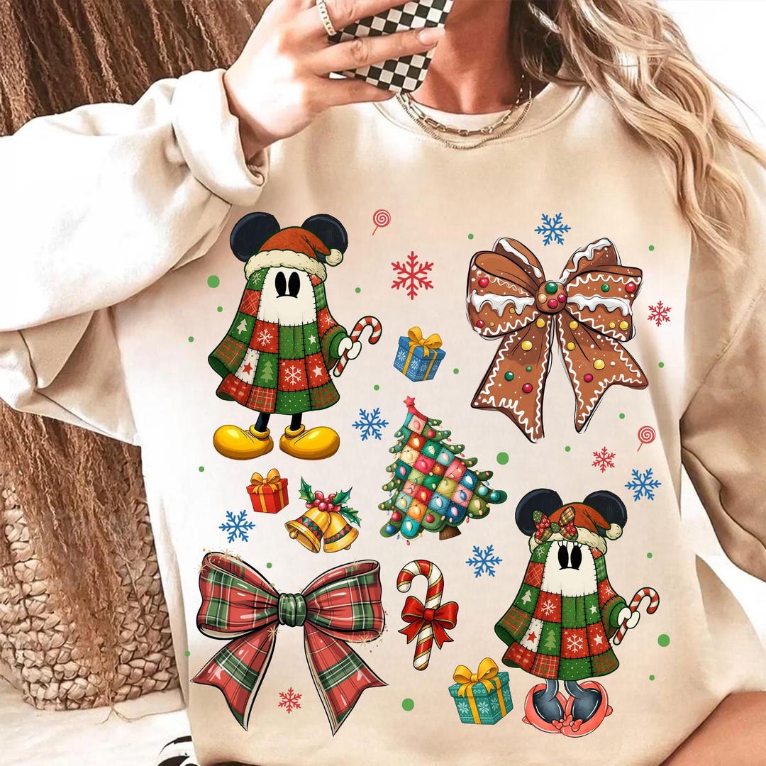 Christmas Ghost Mouse PNG: Holiday Cartoon Graphics (digital Download ...