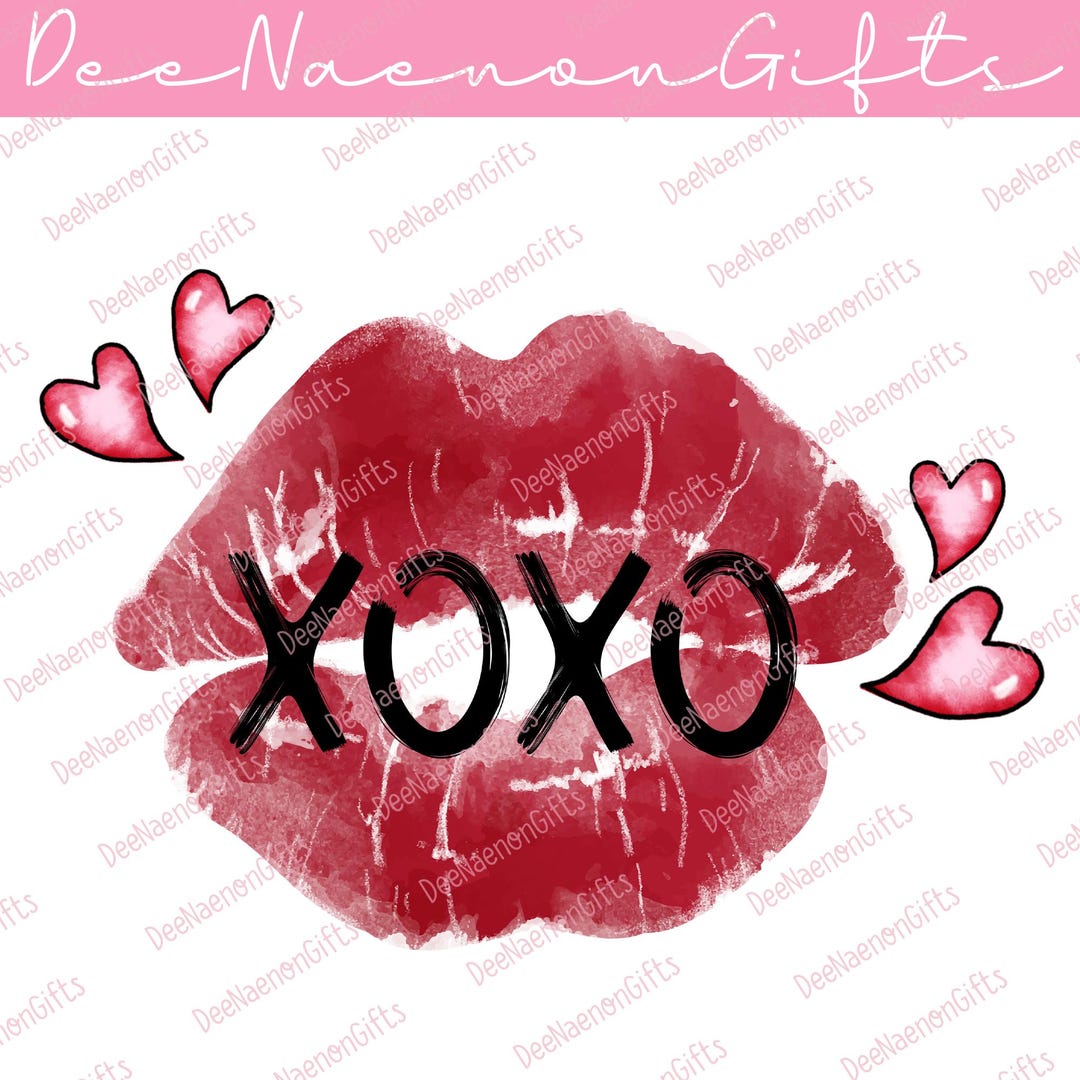 Xoxo Lip Valentine Design Png, Lips Flower Xoxo Pnghappy Valentines Day ...
