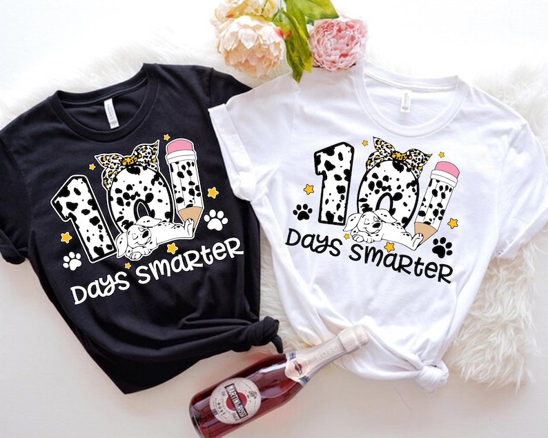 101 Days Smarter Dalmatian Dog Svg, Back to School Svg, Leopard Bow Svg ...