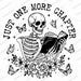 Just One More Chapter Skeleton Design Svg,book Lover Svg,read More ...