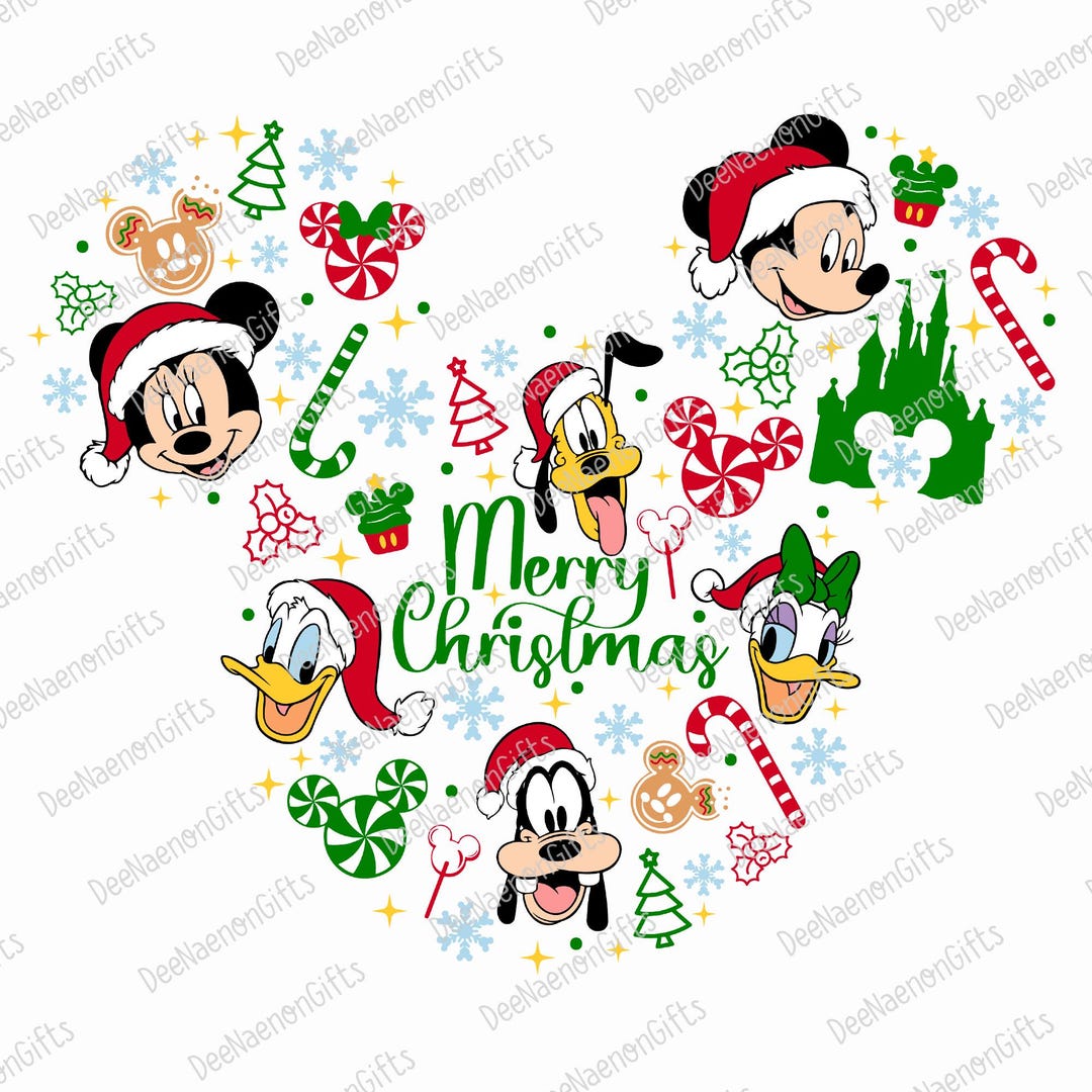 Merry Christmas Mouse Head Svg, Xmas Holiday Svg, Christmas Friends Svg ...