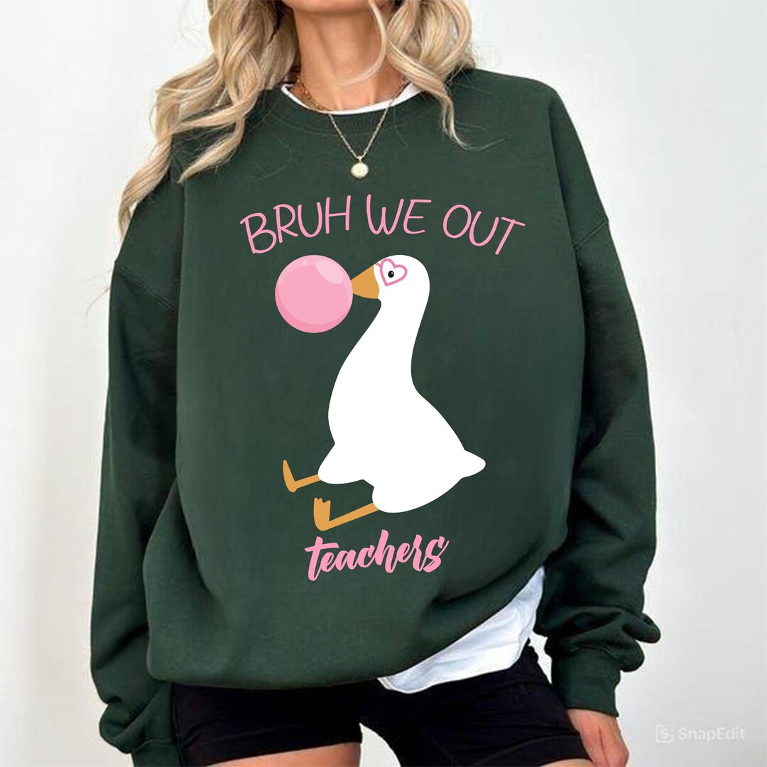Funny Goose Teacher PNG, End of School Year Shirt Design, Bruh We Out ...