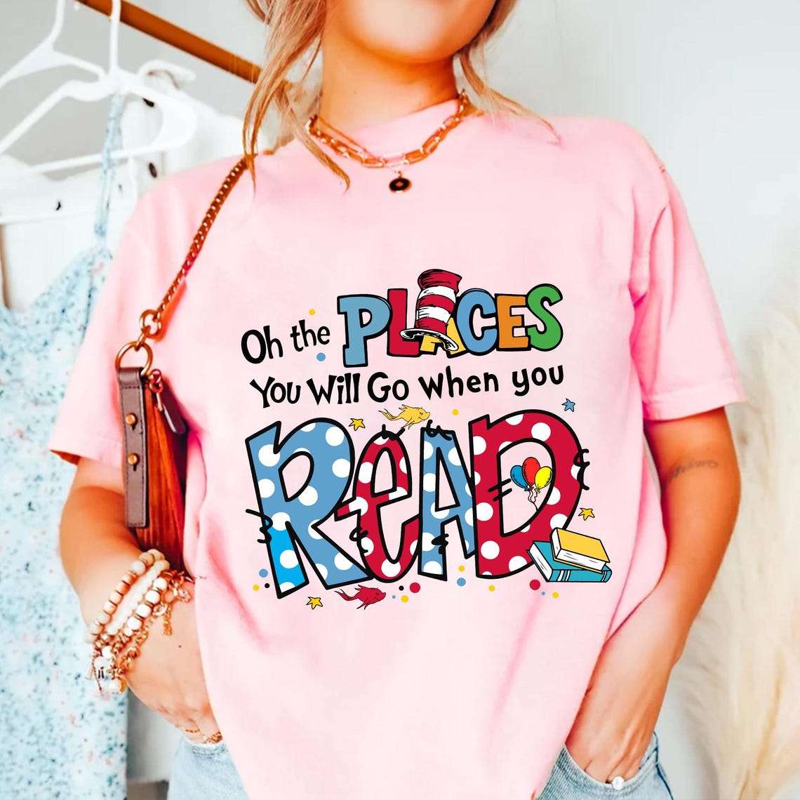 Oh the Places You Will Go When You Read Png, Dr. Seuss Inspired Digital ...