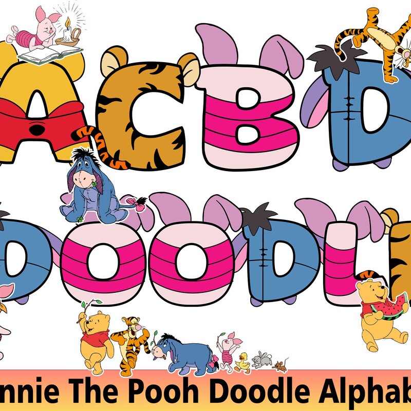 Winnie Pooh Letters - Etsy
