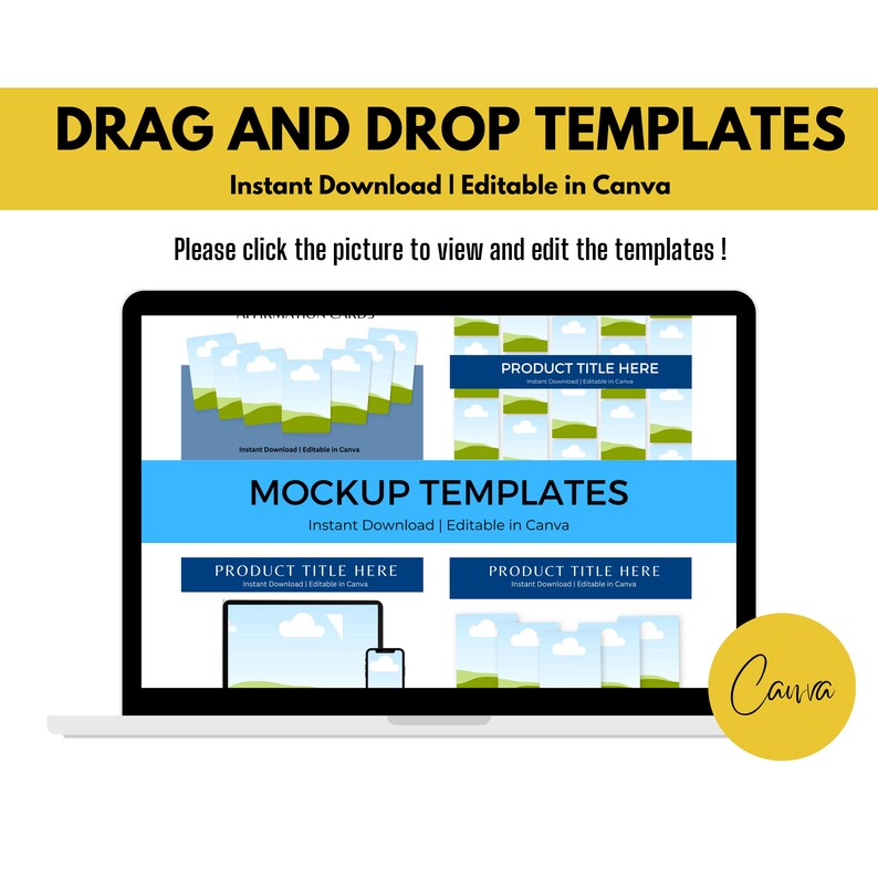 99 Editable Mockup Templates, Product Listing Template, Drop and Drag ...