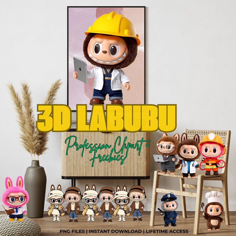 Labubu Sticker Template - Etsy