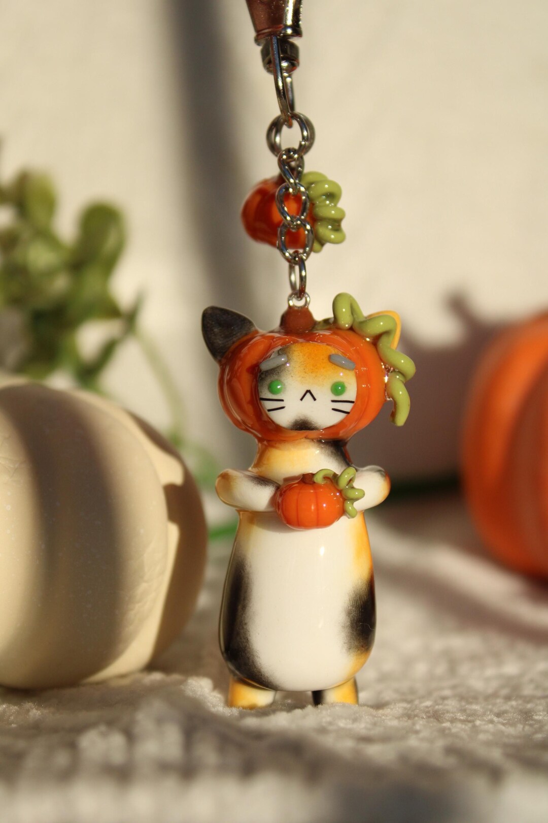 Patches the Pumpkin Cat (calico W/green Eyes) - Etsy