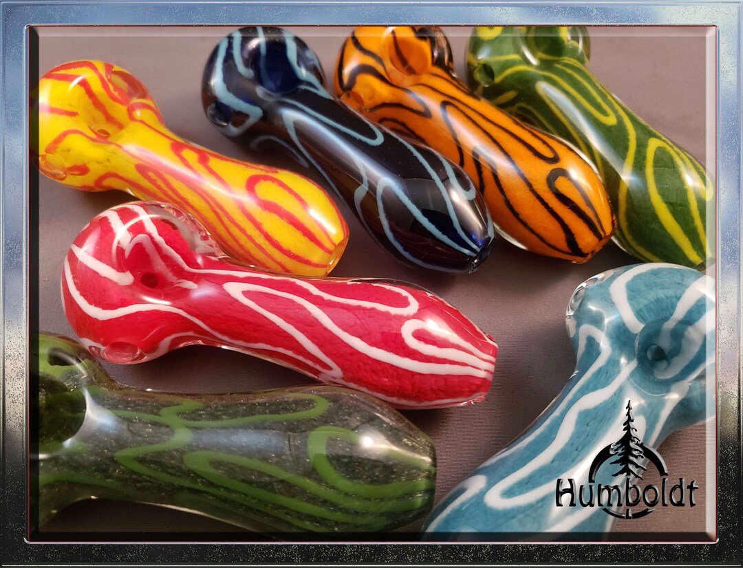 DARK BLUE Inside Out Pipe With Custom Color Squiggle Lines - Etsy