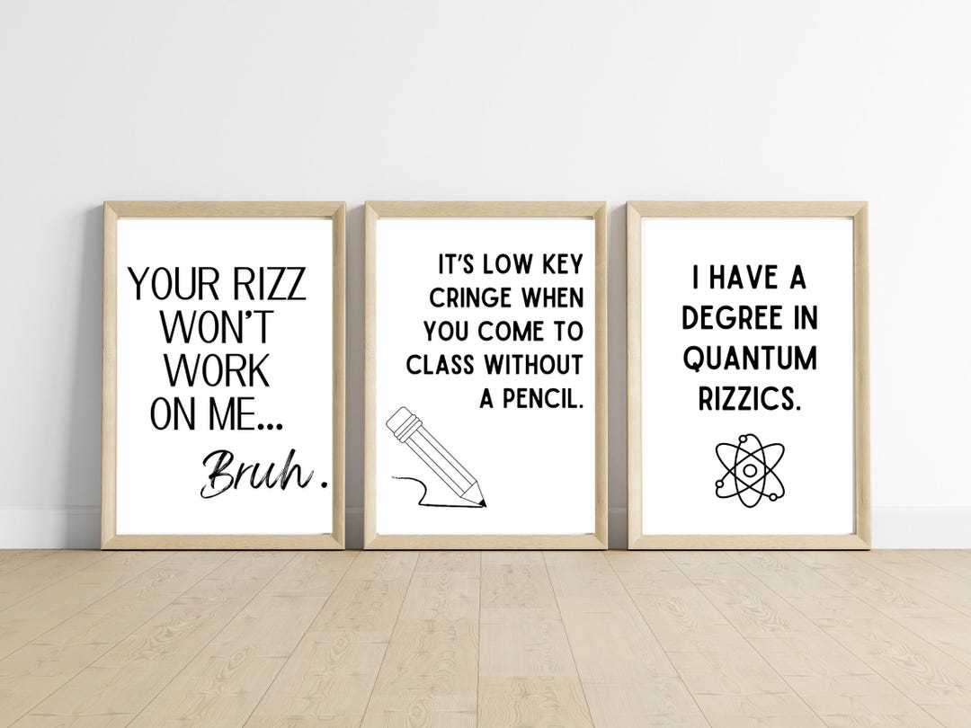 Funny Teacher Slang Posters BUNDLE, Gen Z Sayings, Rizz-bruh-cringe ...