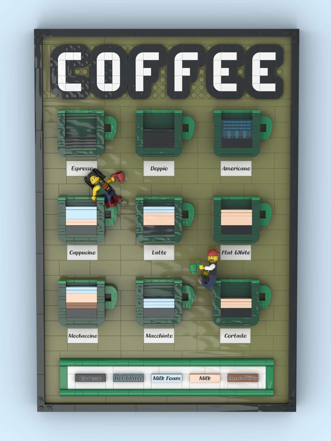 Custom Lego Art How to Coffee - Etsy