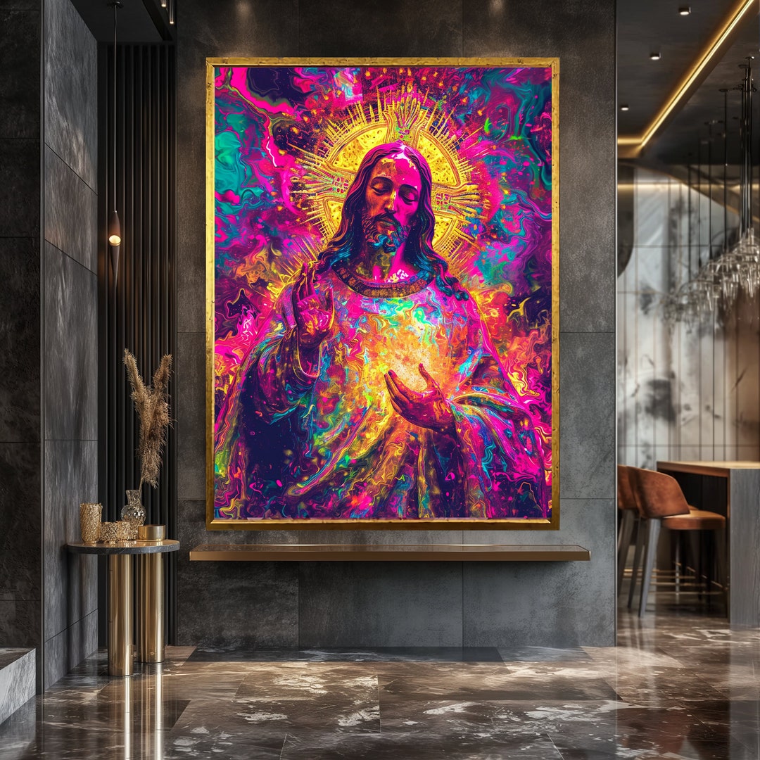 Jesus Decor Unique Wall Art Church Wall Art Christian Gift Framed ...