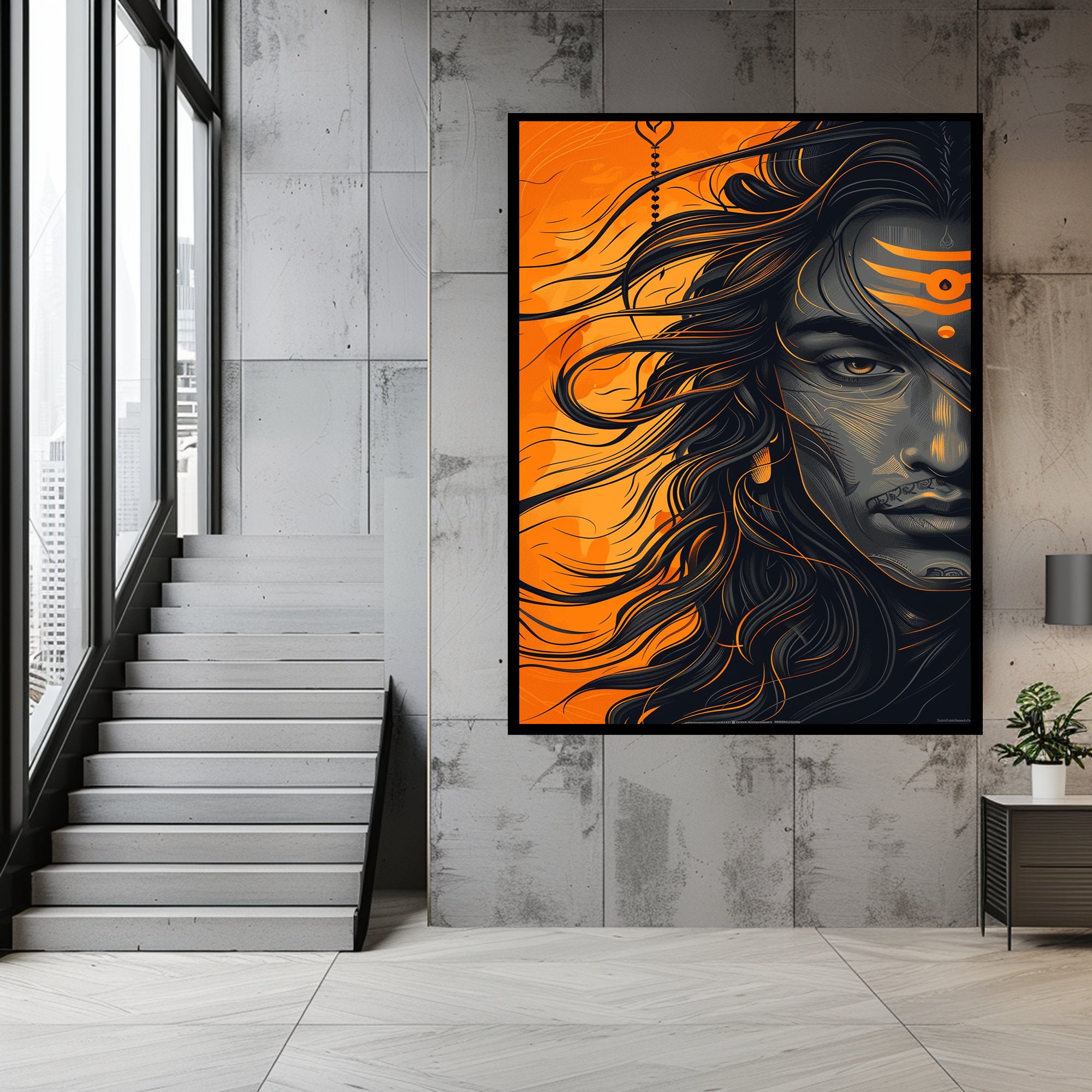 Lord Shiva Canvas Art, Hindu God Print, Indian Culture Wall Decor - Etsy