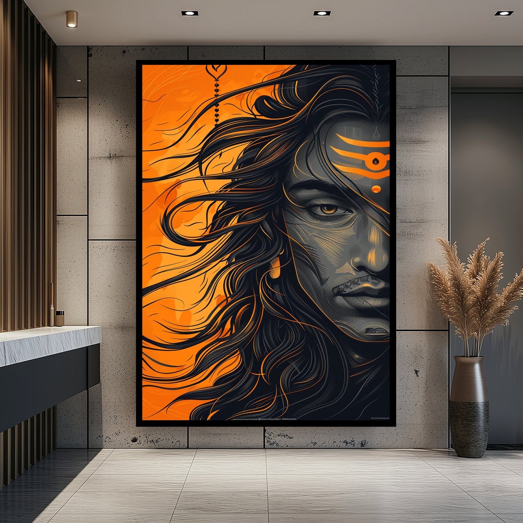 God Shiva Gift Hindu God Art Canvas Wall Art Indian Culture Art Large ...