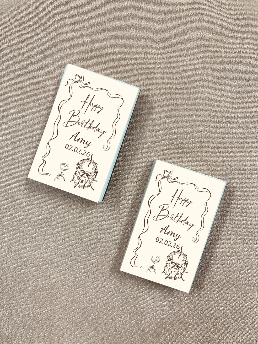 Personalized Birthday Matchbox – Custom Name and Date Vintage Design ...