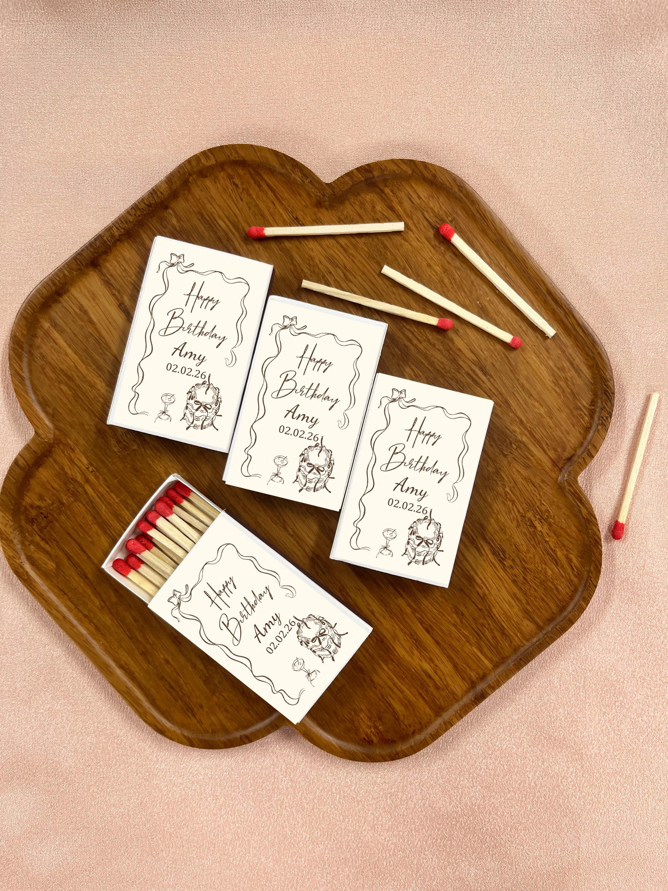 Personalized Birthday Matchbox – Custom Name and Date Vintage Design ...