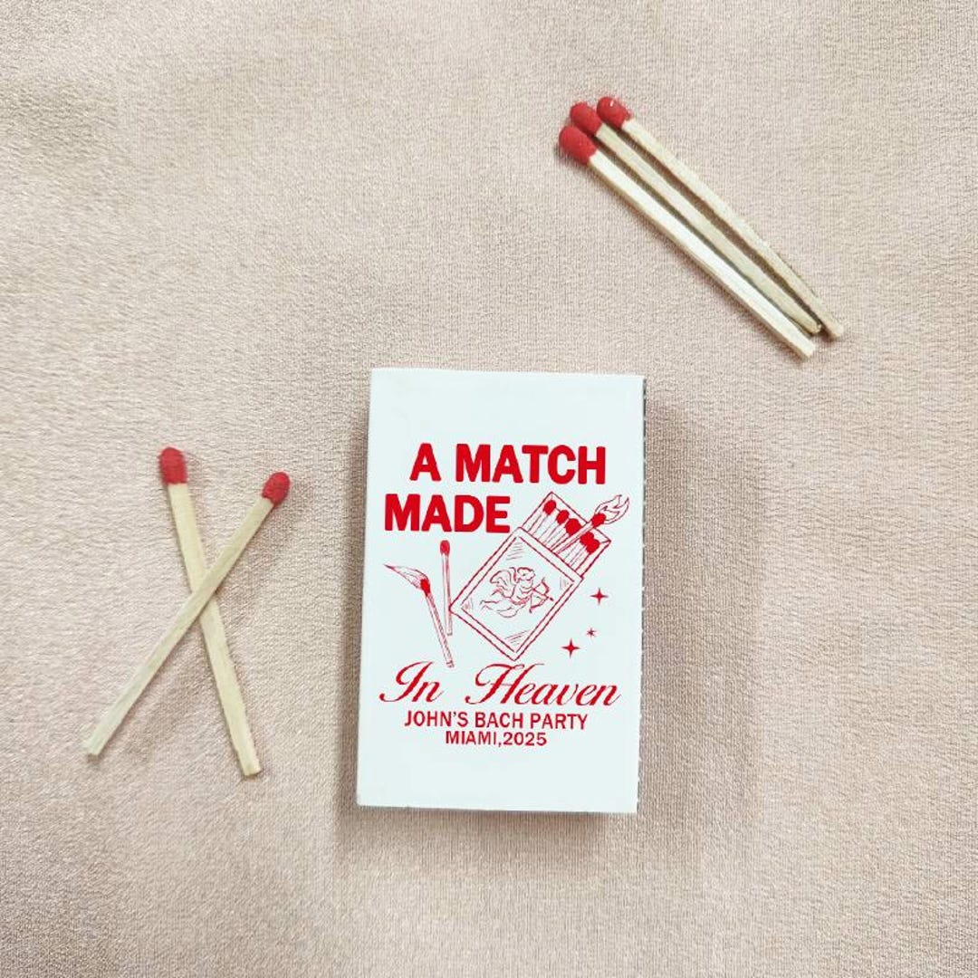 A Match Made, Custom Matchboxes, Handmade Custom Favors, Printed ...