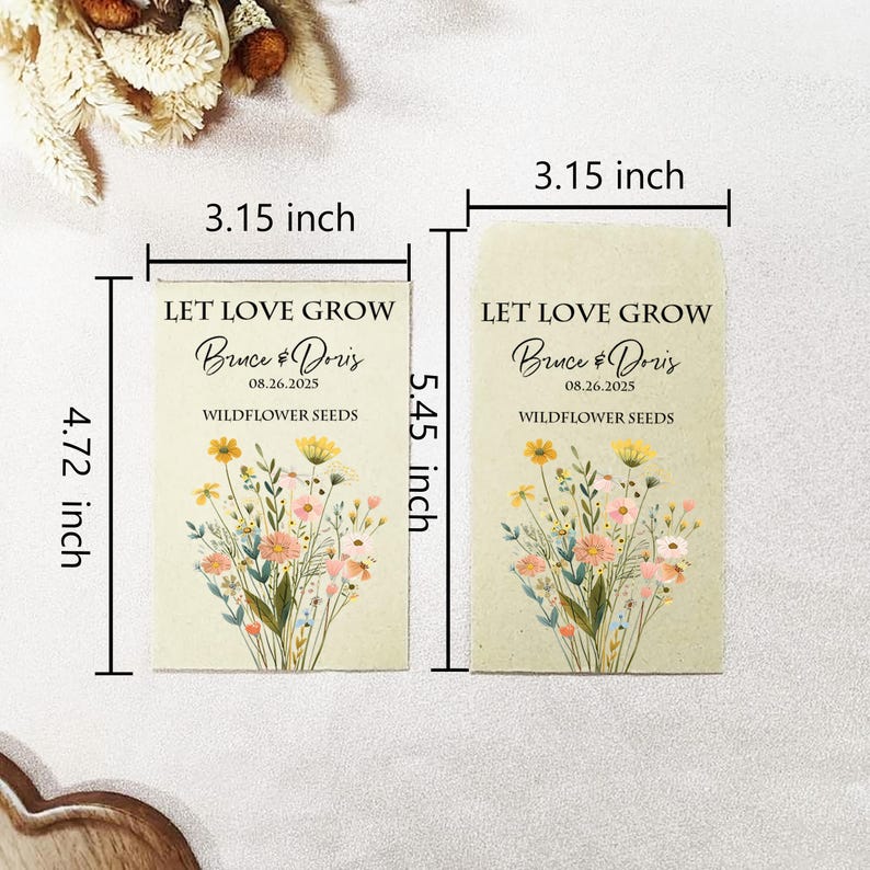 Personalized Seed Packets, Wedding Favors for Guests in Bulk, Wedding ...