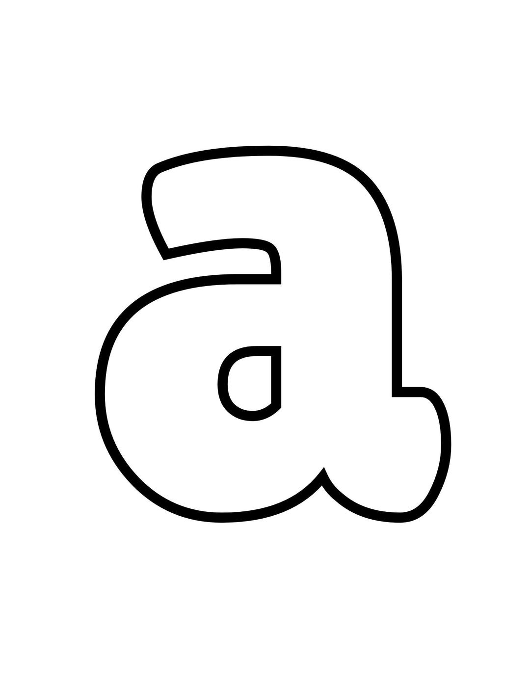 Printable Lowercase Bubble Alphabet and Numbers (0-9) Template ...