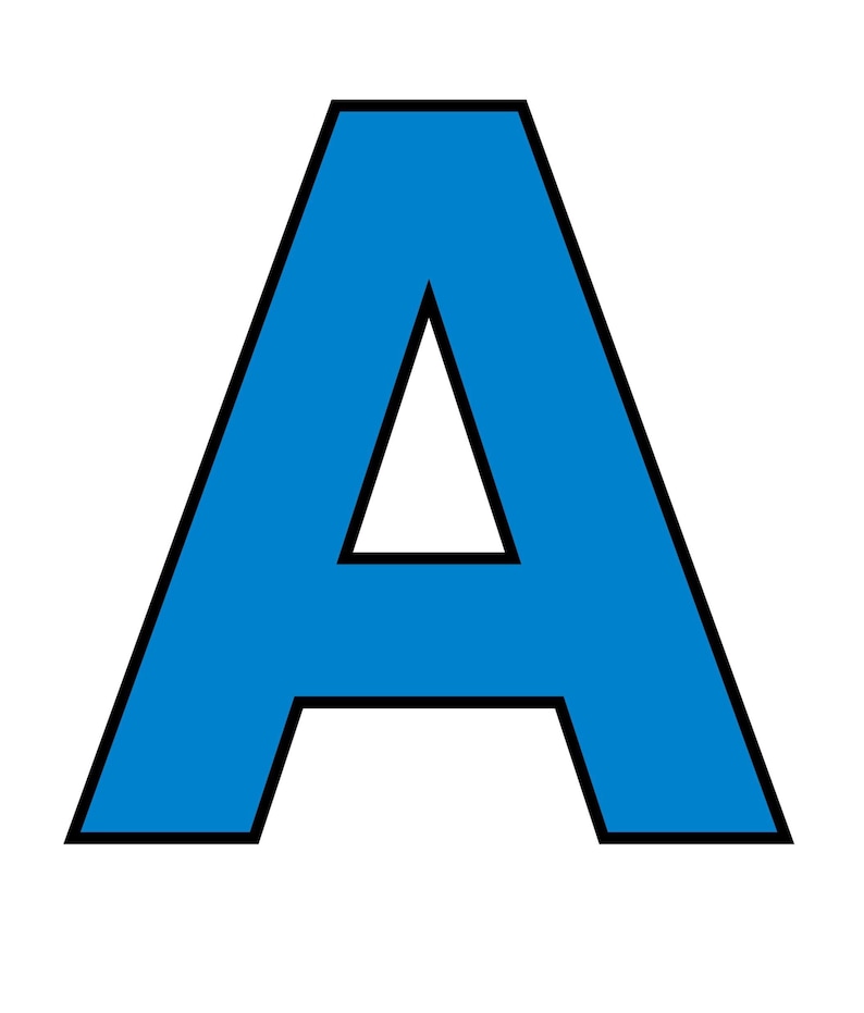 Letras grandes para imprimir / PNG y PDF a color de 10 pulgadas ...