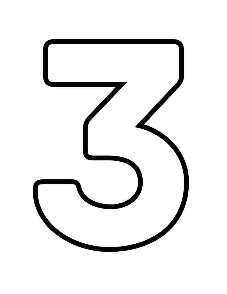 Large Printable Number Templates: 8 Inch Block Numbers 0-9 (PDF ...