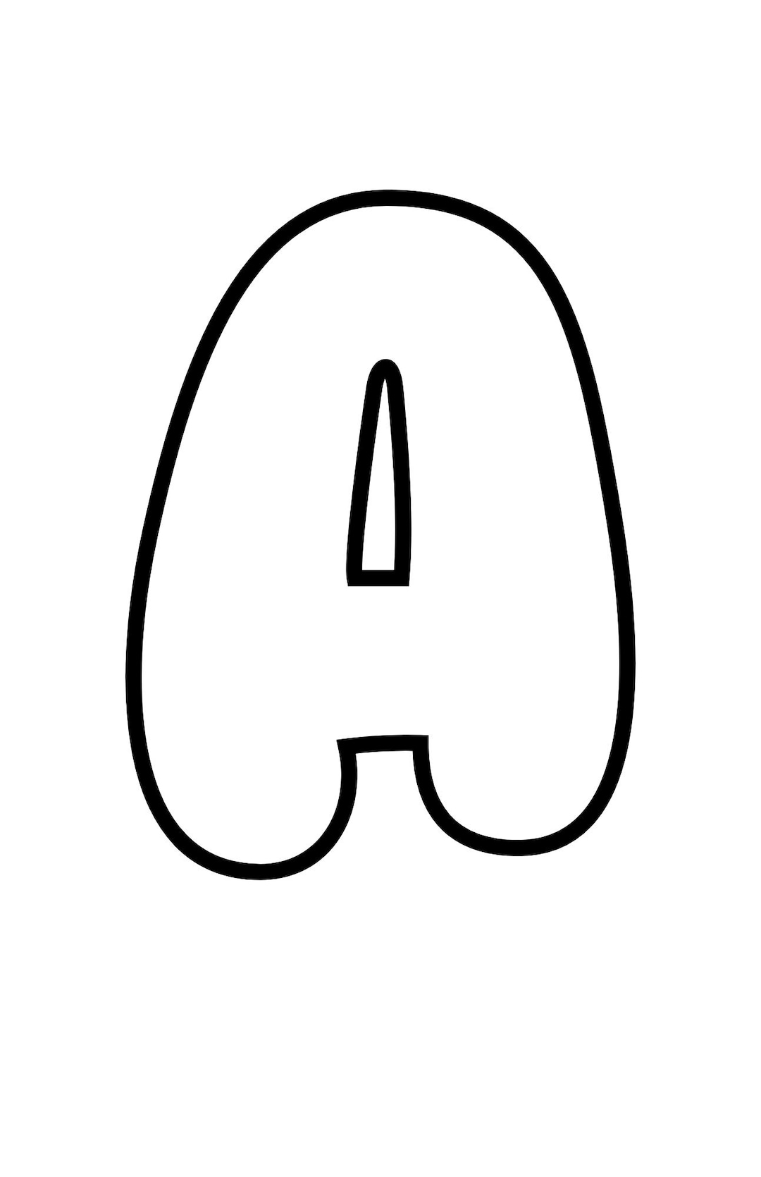 Large Bubble Alphabet Uppercase Letters and Numbers 0-9| Printable ...