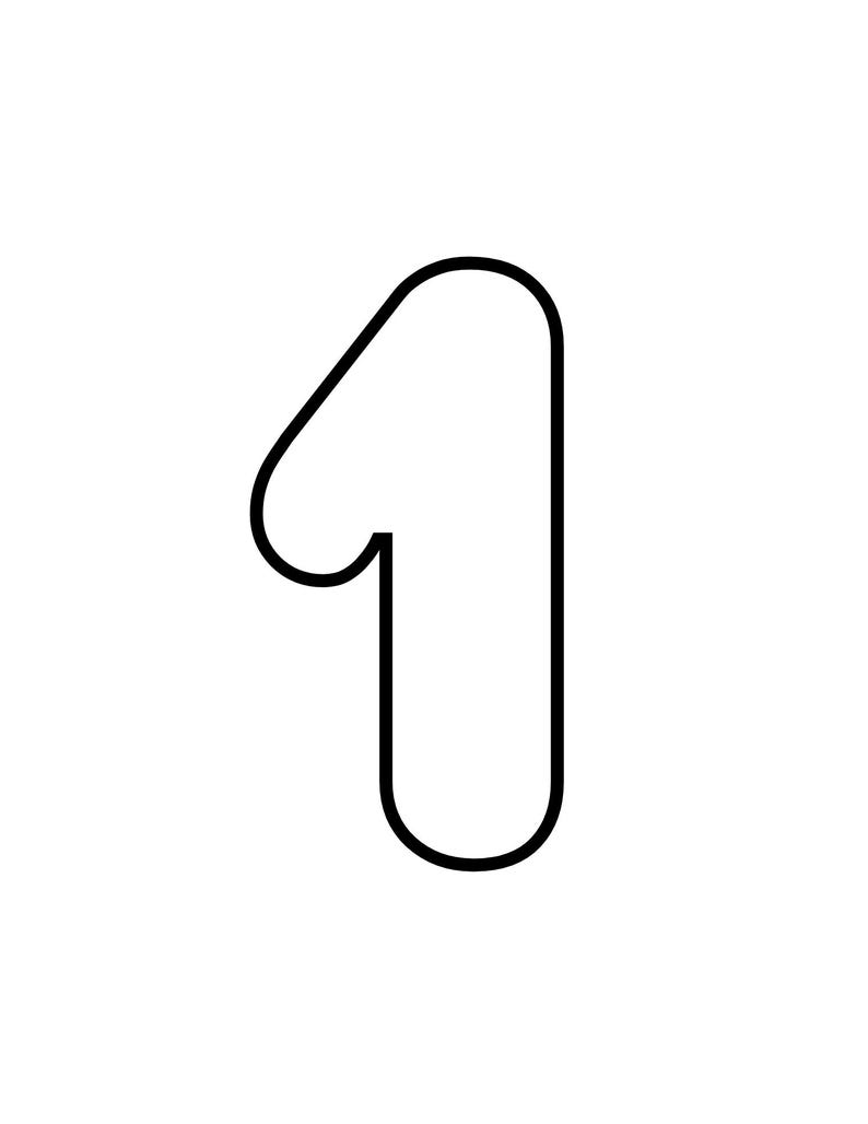 Printable Rounded Alphabet Letters and Numbers 0-9| 21 Cm | Printable ...