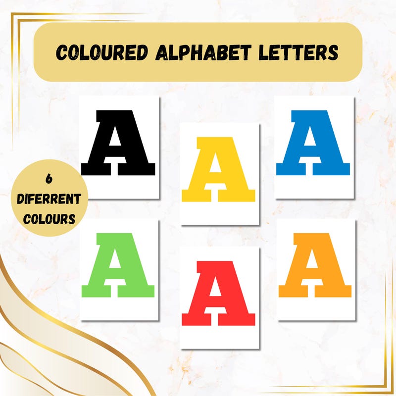 Colorful Alphabet Posters - Etsy