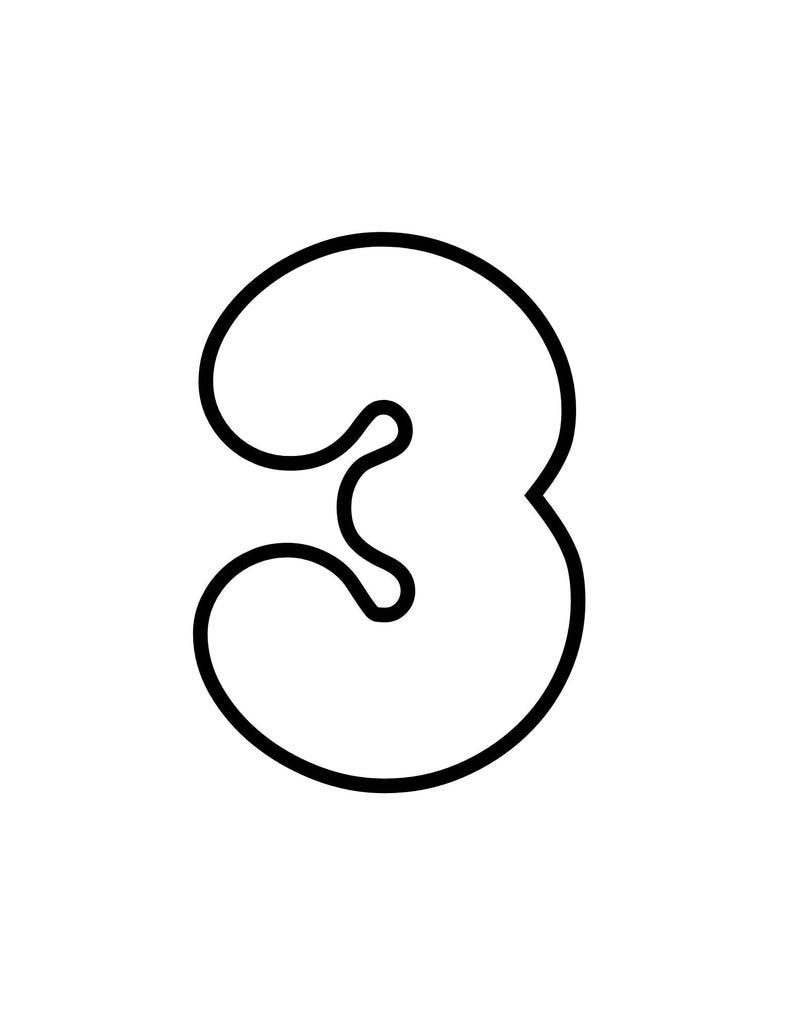 Large Bubble Alphabet and (0-9) Number Templates| 6 Inch| Block ...