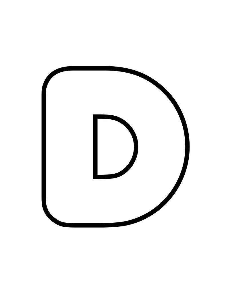 Large Bubble Alphabet Letter and 0-9 Number Templates| 6 Inch ...