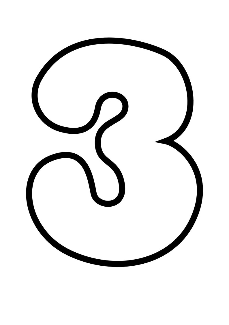 Large Bubble Alphabet and Numbers (0-9) Templates| Printable Block ...