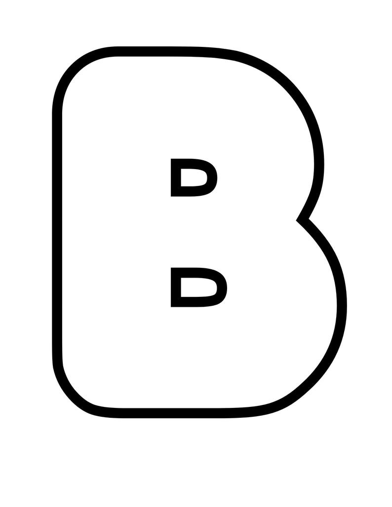Large Bubble Alphabet 8-inch Letters and 0-9 Number Templates ...